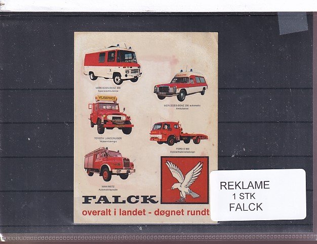 Falck - Reklame - 1 Stk. - Øl- og sodavandsetiketter - Samlerhuset