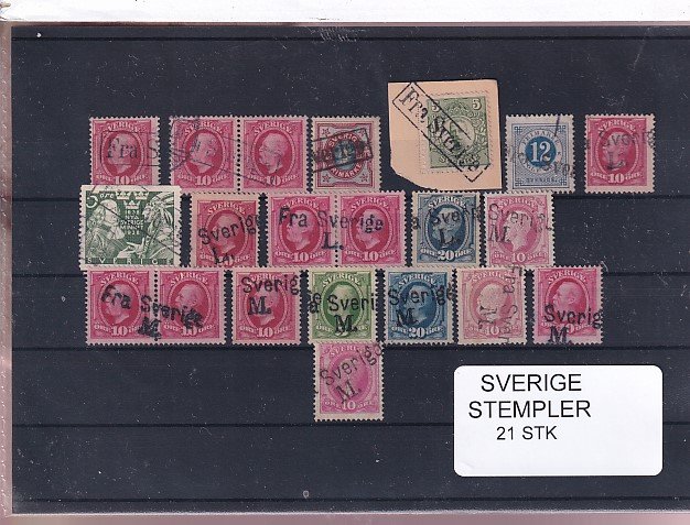 Sverige - Stempler - 21 Stk. - Sverige - Samlerhuset