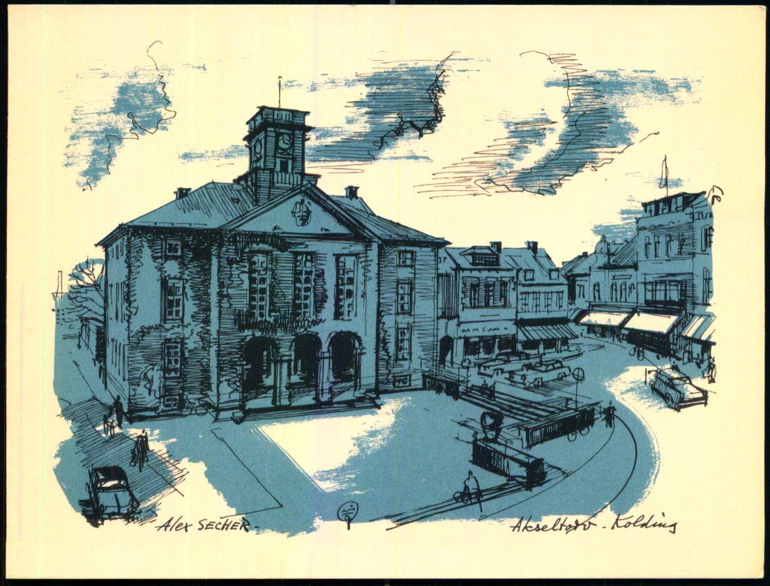 Axeltorv - Kolding (Alex Secher) - Kartonkort - Ubrugt - 6000 Kolding ...