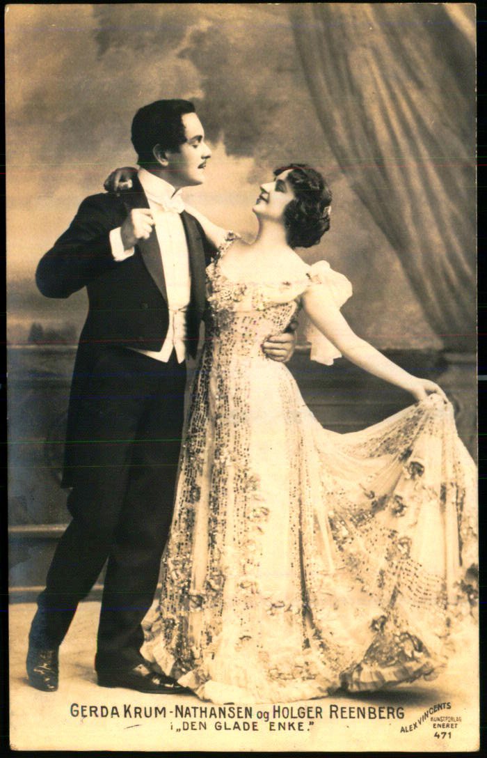 Gerda Krum-Nathansen og Holger Reenberg - Den glade Enke - Alex Vincent ...
