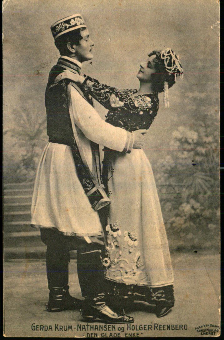 Gerda Krum-Nathansen og Holger Reenberg - Den glade Enke - Alex Vincent ...