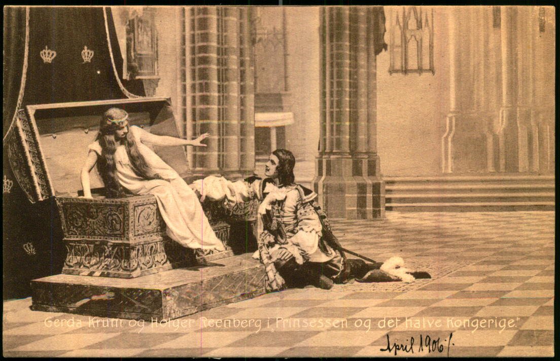 Gerda Krum og Holger Reenberg i Prinsessen og det halve kongerige - P.H ...