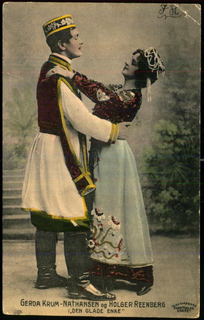 Gerda Krum-Nathansen og Holger Reenberg - Den glade Enke - Alex Vincent ...