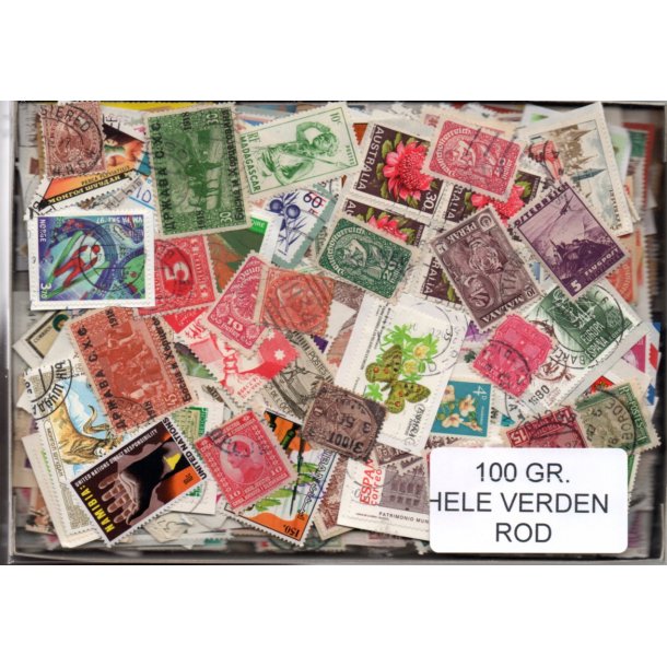 Hele Verden - 100 gram ROD - Kilovarer - Samlerhuset